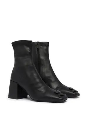 COURREGES Reedition Ac Faux-leather Ankle Boots - Black