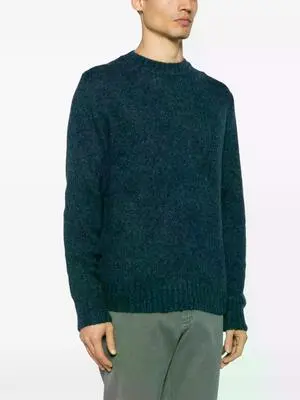 LARDINI Fisherman's-knit Mélange Jumper