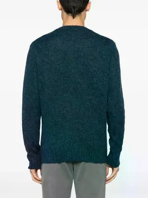LARDINI Fisherman's-knit Mélange Jumper