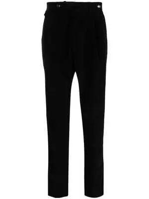 Tagliatore Corduroy Straight-leg Trousers - Black