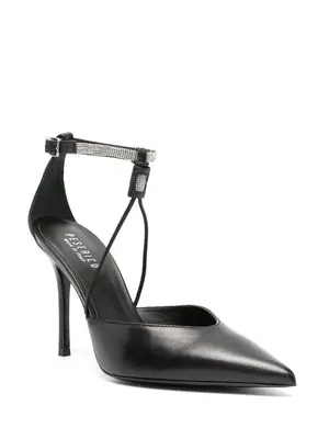 Peserico Rhinestone-embellished Leather Pumps - Black