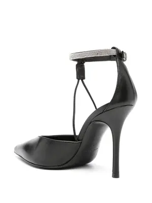 Peserico Rhinestone-embellished Leather Pumps - Black