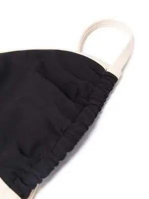 TOTEME Stripe Tie Bikini Top - Black