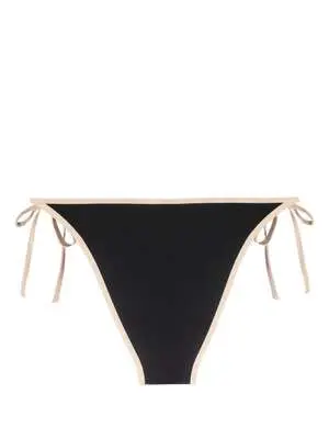 TOTEME Stripe Tie Bikini Bottoms - Black