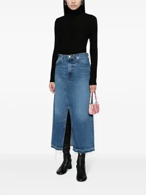 AGOLDE Pascale High-neck Top - Black