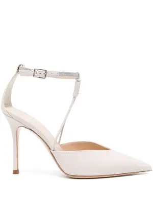 Peserico Rhinestone-embellished Leather Pumps
