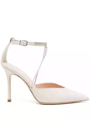 Peserico Rhinestone-embellished Leather Pumps - Neutrals