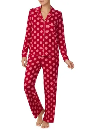 Kate Spade New York Polka Dot Print Pajamas Fuchsia Print