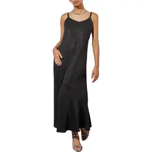 Ming Wang Shimmer Woven Midi Dress