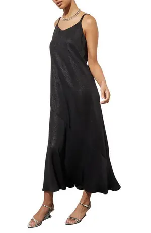 Ming Wang Shimmer Woven Midi Dress