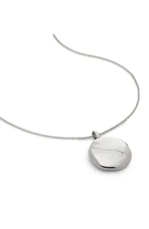 Monica Vinader Locket Pendant Necklace - Sterling Silver
