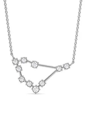 HAUTECARAT Capricorn Constellation Lab-created Diamond Necklace - 18k White Gold