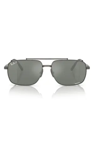 Ray-ban 59mm Polarized Sunglasses - Gunmetal