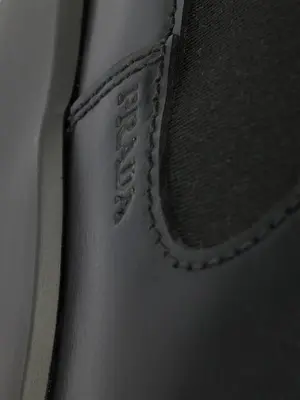 Prada Brushed Leather Chelsea Boots