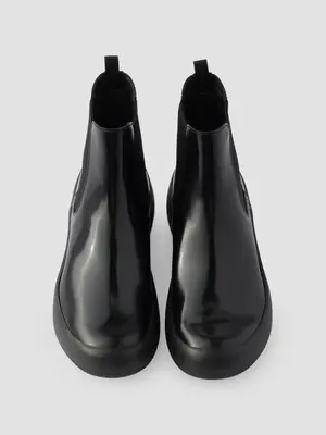 Prada Brushed Leather Chelsea Boots