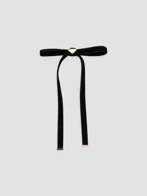 Prada Velvet Hair Clip - Black