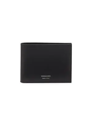 FERRAGAMO Classic Leather Bi-fold Wallet - Nero