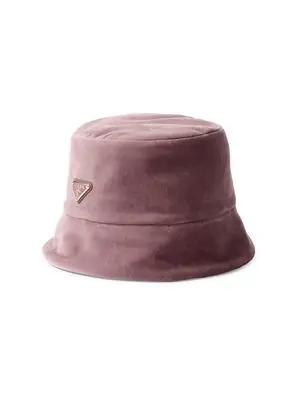 Prada Velvet Bucket Hat Pink