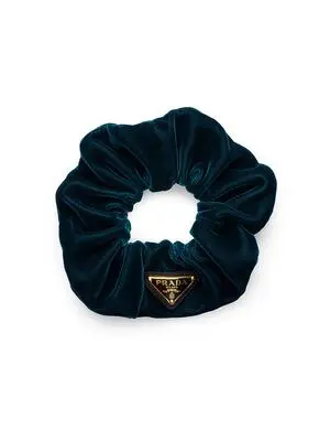 Prada Velvet Scrunchie Green
