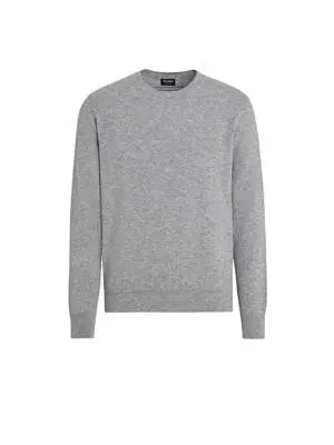 Zegna Oasi Cashmere Crewneck Grey Mélange