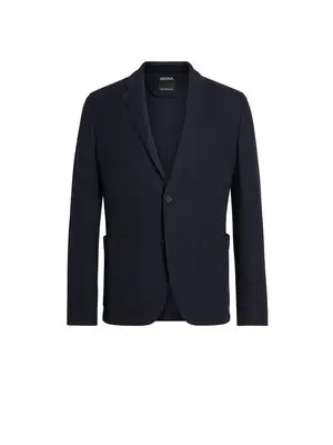 Zegna High Performance Jersey Jacket - Navy Blue
