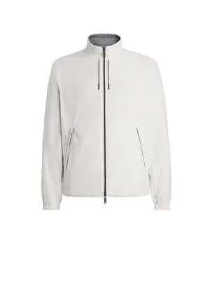 Zegna Microfiber Reversible Brezza Blouson - White/grey