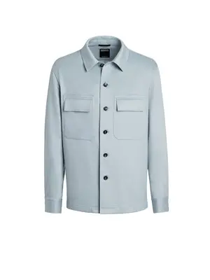Zegna Oasi Cashmere Alba Overshirt Light Blue