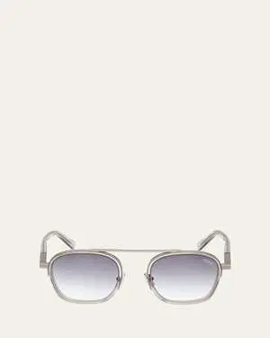 Zegna Orizzonte I Geometric Sunglasses - Grey