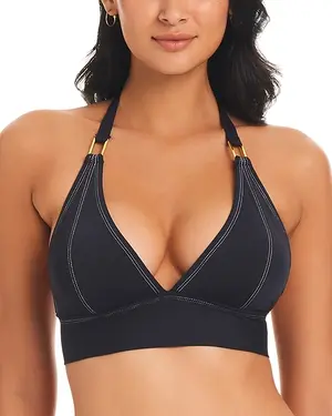Bleu Rod Beattie Halter Bikini Top - Black