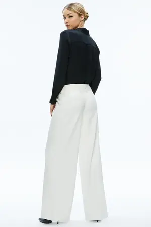 Alice + Olivia Anders Vegan Leather Low Rise Pants