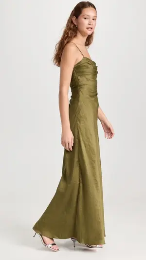 Aje Clarice Draped Maxi Dress