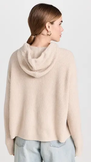 Jenni Kayne Cashmere Fisherman Hoodie - Oatmeal