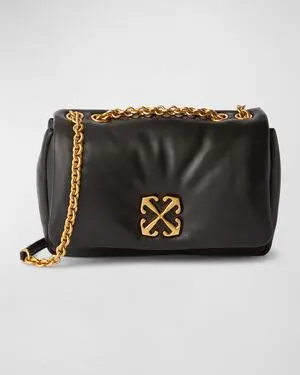 Off-White Jitney Puffer Napa Chain Shoulder Bag - Black