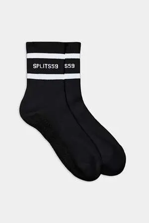 Splits59 Logo Stripe Ankle Socks - Black/white