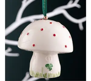 BELLEEK Pottery Toadstool Hanging Ornament