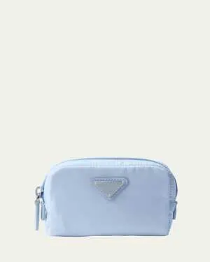 Prada Re-nylon Travel Pouch Bag Celeste