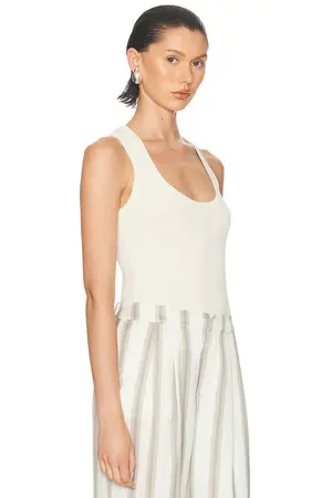 Matteau Ribbed Tank Top - Ecru
