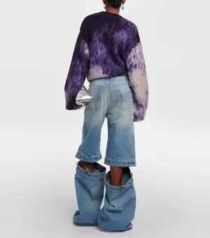 Attico Low-rise Wide-leg Jeans - Blue