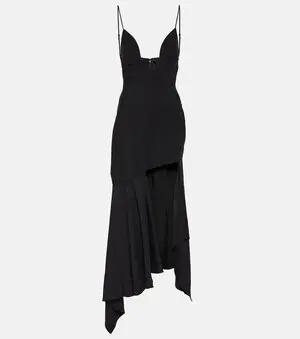 MUGLER Paneled Midi Dress