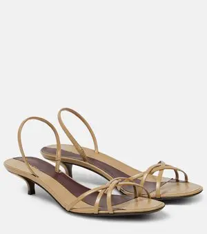 THE ROW Harlow 35 Leather Slingback Sandals