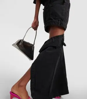 Attico Deconstructed Denim Maxi Skirt