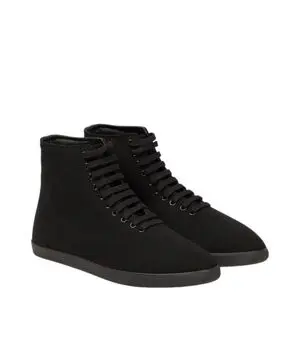 THE ROW Canvas High-top Sneakers - Black