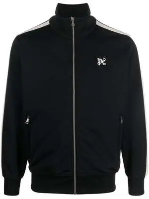 Palm Angels Monogram-embroidered Track Jacket - Black