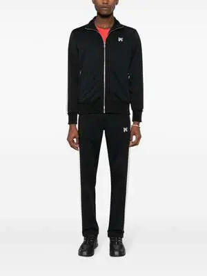 Palm Angels Monogram-embroidered Track Jacket - Black