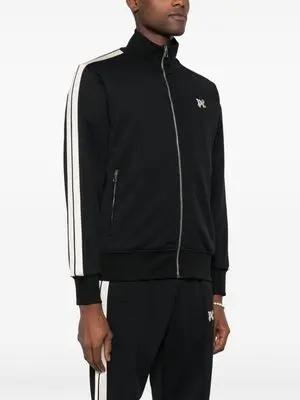 Palm Angels Monogram-embroidered Track Jacket - Black
