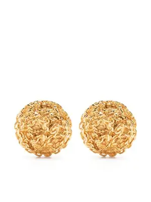 Matériel Chain-in Textured Clip-on Earrings - Gold