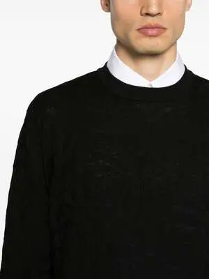 Versace Barocco-motif Textured Jumper