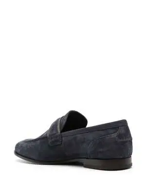 Brunello Cucinelli Monili Bead-embellished Suede Loafers
