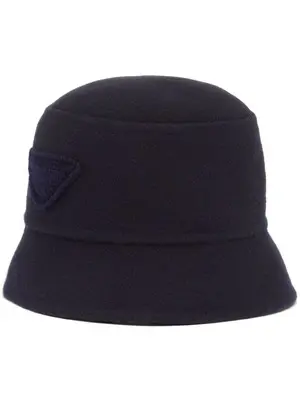Prada Velour Bucket Hat - Blue