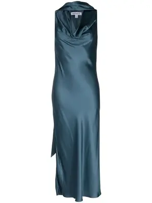 Matériel Draped Scarf-detail Midi Dress